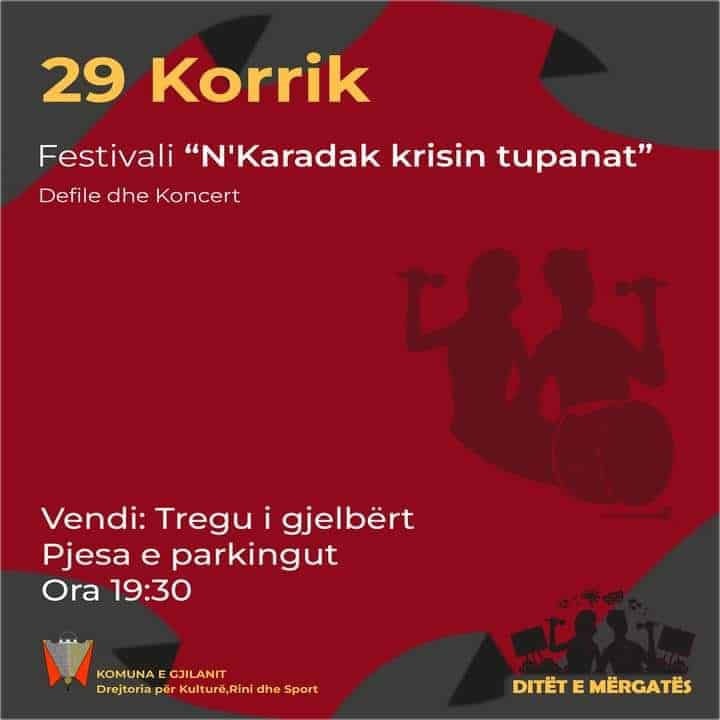 Sot mbahet festivali "N'Karadak krisin tupanat" - Komuna Gjilan
